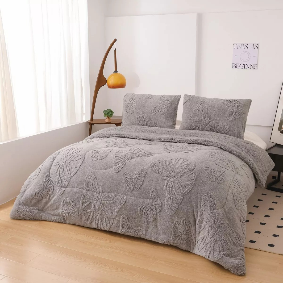 Plumón Texturizado Mariposa 1.5 Plazas Chiporro 180x230 Cm - Cila Home